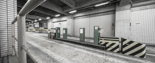 Concrete Road leading to Parking Garage