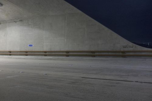 Concrete Street Illuminated by Street Lights - HDRi Maps and Backplates