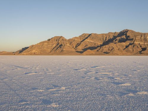 Empty Salt Plain in Utah at Sunset - HDRi Maps and Backplates