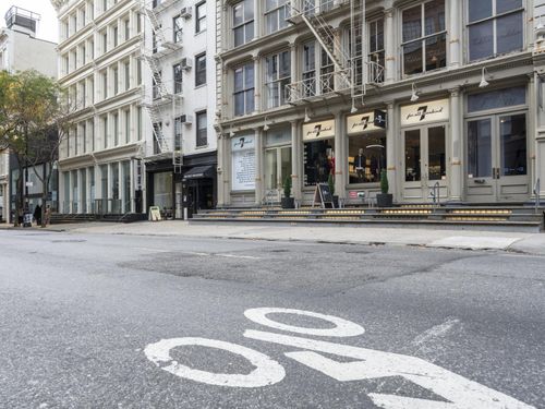 Manhattan Downtown Storefronts in Residential Area - HDRi Maps and ...