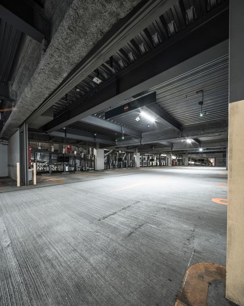 Modern Parking Garage in the City: A Daytime View - HDRi Maps and ...