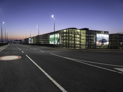 Night Time in Residential Area with Building Lit Road - HDRi Maps and ...