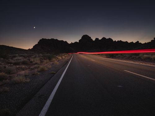 Nighttime Road Trip in Colorado, USA
