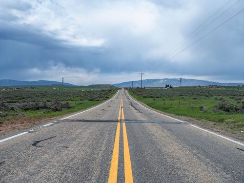 Rural Utah: Endless Road Through Fields - HDRi Maps and Backplates