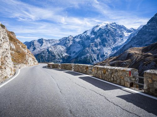 Scenic Road Through Alps, Italy - HDRi Maps and Backplates