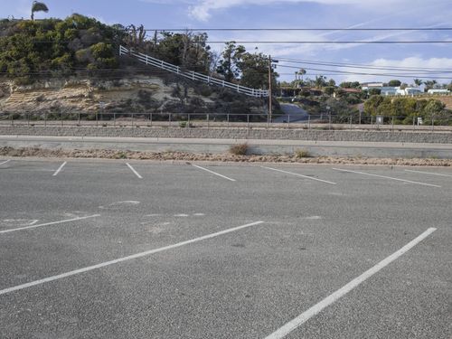 Straight Road Through Coastal Residential Area - HDRi Maps and Backplates