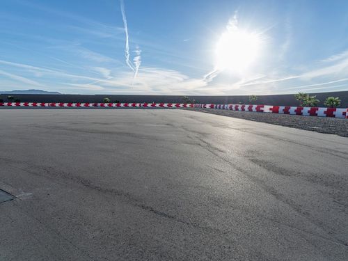 Sunrise at a Race Track in the USA: Sun Visible - HDRi Maps and Backplates