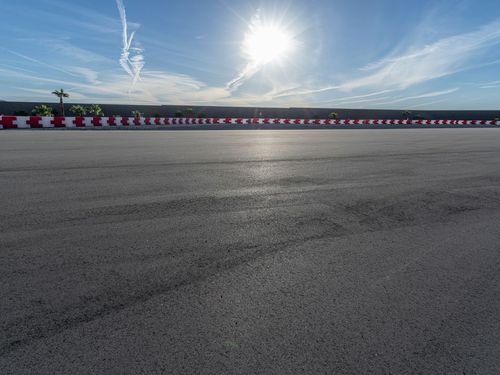 Sunrise at a Race Track in the USA: Sun Visible - HDRi Maps and Backplates