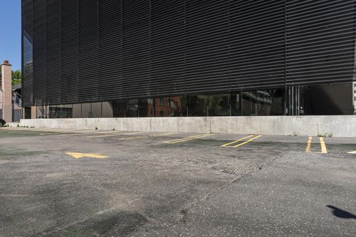 Toronto Parking Lot with Black Building and Windows - HDRi Maps and ...