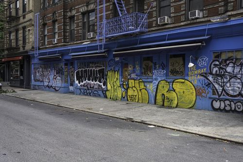 Urban Building: Graffiti Art on a Window - HDRi Maps and Backplates