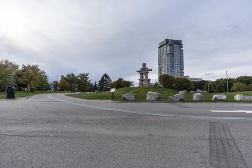 Urban Infrastructure in Toronto under Grey Sky - HDRi Maps and Backplates