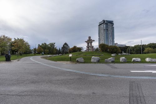Urban Infrastructure in Toronto under Grey Sky - HDRi Maps and Backplates