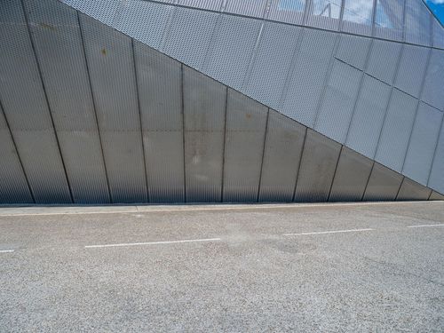Zaragoza, Spain: Futuristic Metal Wall