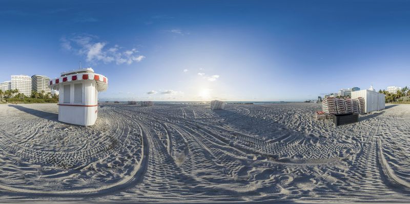 Miami Beach Coastline HDRi Maps and Backplates