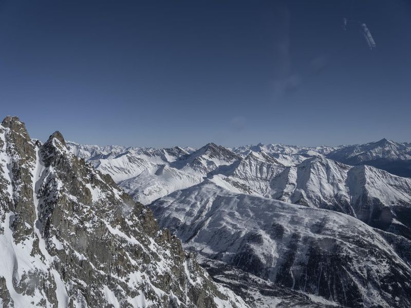 Aerial View of Snow-Capped Mountains in the French Alps HDRi Maps and ...