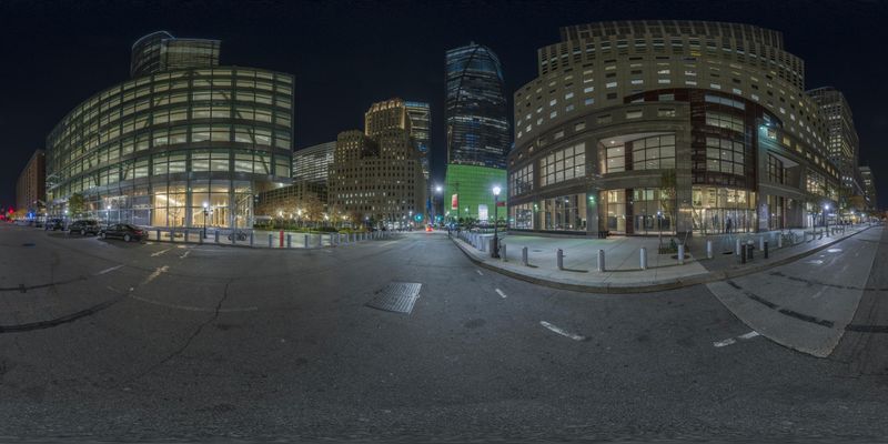 New York City Street at Night HDRi Maps and Backplates