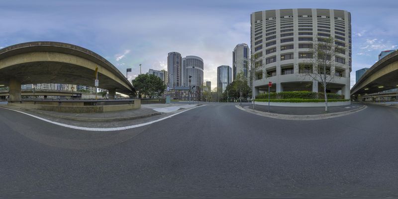 Urban Architecture in the City HDRi Maps and Backplates