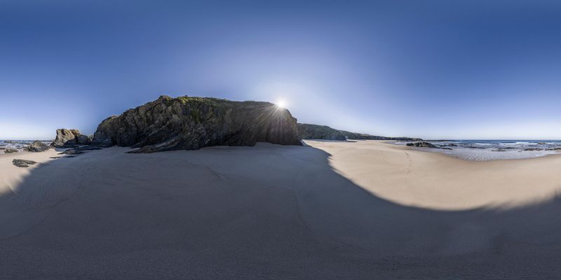Beach and Ocean with Sky HDRi Maps and Backplates
