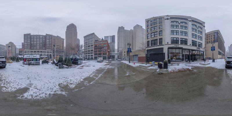 Urban Architecture in Detroit HDRi Maps and Backplates