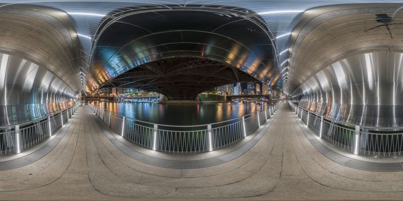 The Urban Symmetry of Chicago, USA HDRi Maps and Backplates