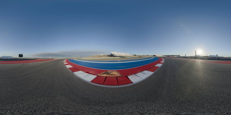 Early Morning Race Track HDRi Maps and Backplates