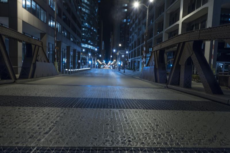 Nighttime View of Chicago's Metropolitan Skyline HDRi Maps and Backplates