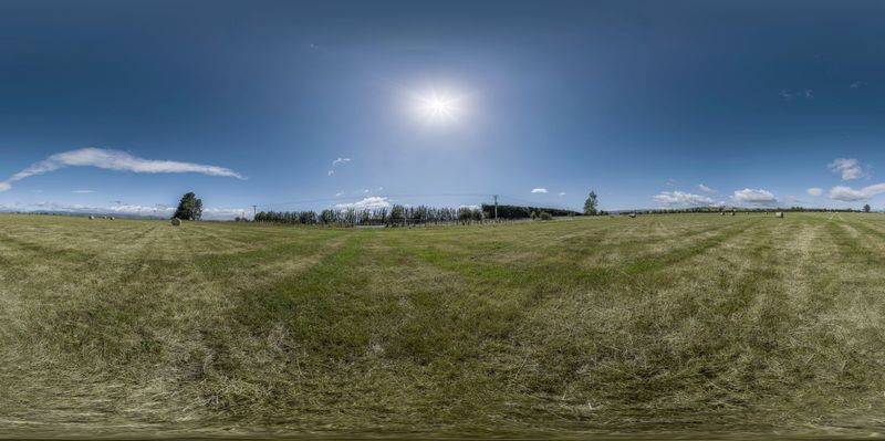 Green Landscape with Lush Vegetation in Rural Farm Field HDRi Maps and ...