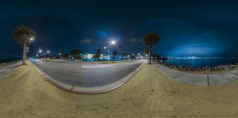 The Golden Gate Bridge at Midnight HDRi Maps and Backplates