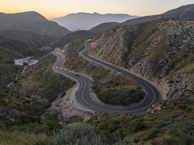 Nighttime Drive on a Scenic California Highway HDRi Maps and Backplates