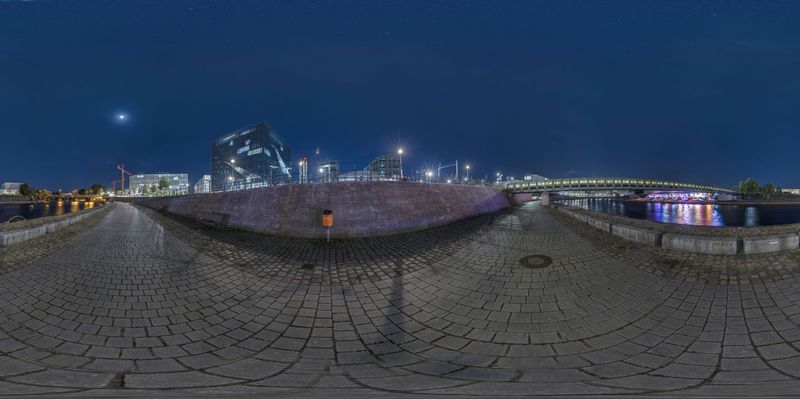 Berlin's Urban Nightscape: A Blend of Light and Architecture HDRi Maps ...