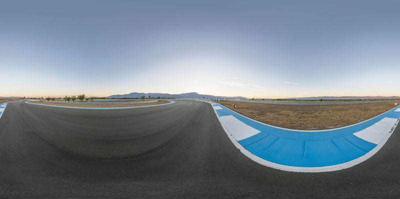 Race Track at Dawn HDRi Maps and Backplates
