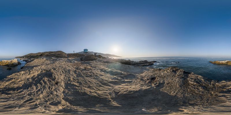 Coastal Landscape Along the Ocean Shore HDRi Maps and Backplates