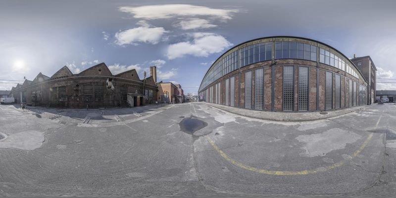 Urban Art District in Berlin, Germany HDRi Maps and Backplates