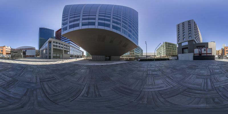 Modern Architecture in Barcelona HDRi Maps and Backplates