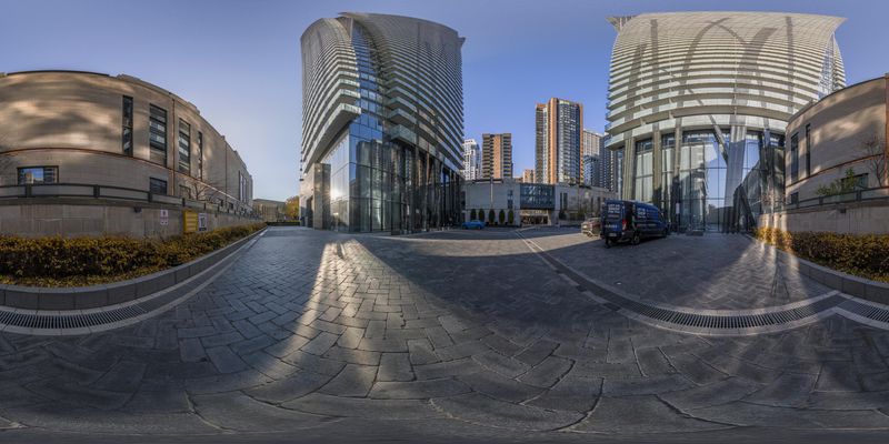 Modern Architecture in Toronto Business District HDRi Maps and Backplates