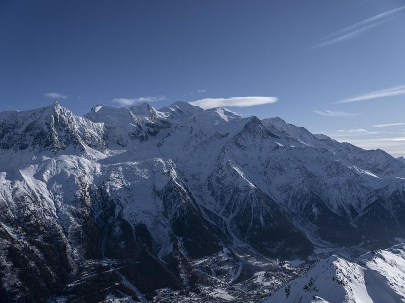 Scenic View of Chamonix Valley in the French Alps HDRi Maps and Backplates