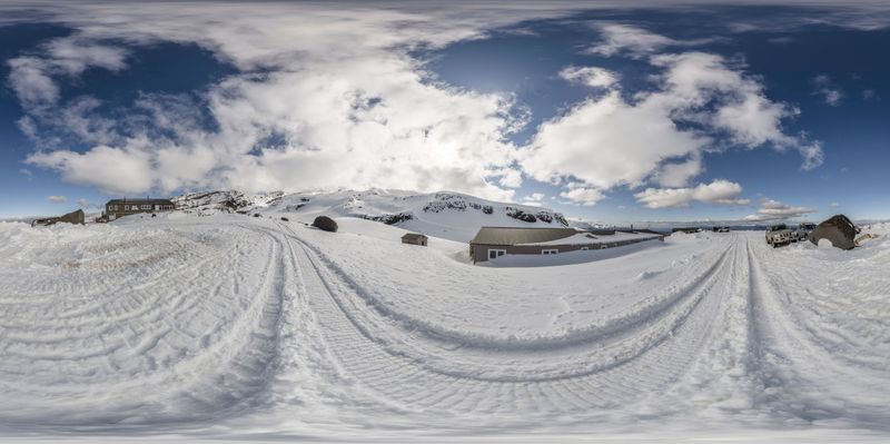 Snowy Mountain Landscape in New Zealand HDRi Maps and Backplates