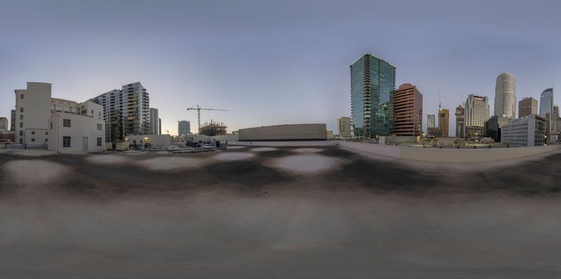 Urban City Skyline HDRi Maps and Backplates