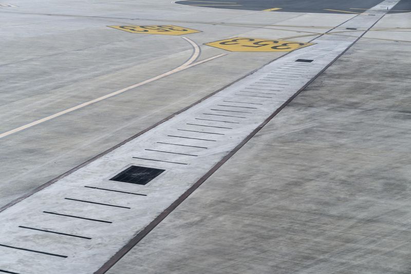 Urban City Road with Elevated Concrete Street and Parallel Lines HDRi ...