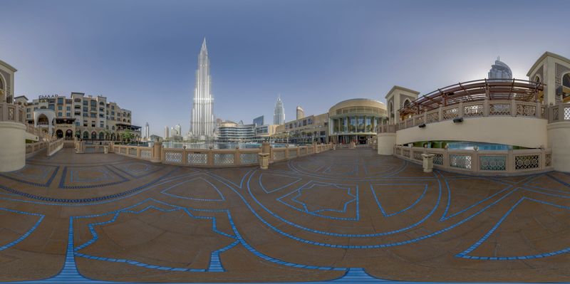 Urban Open Space in Dubai HDRi Maps and Backplates
