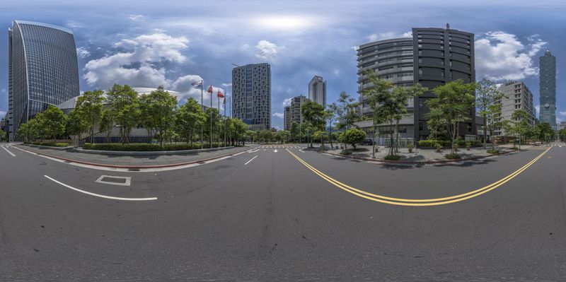 A City Skyline in Guangzhou, China HDRi Maps and Backplates