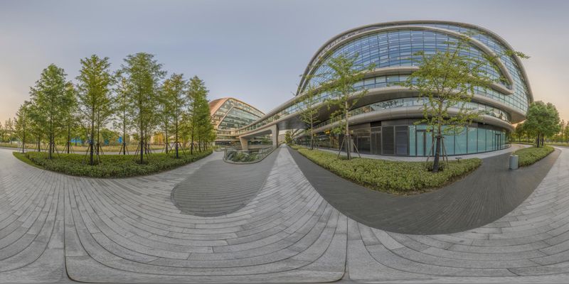 Modern Architecture in Shanghai, China HDRi Maps and Backplates