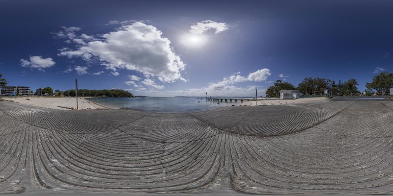Scenic Coastal Landscape with Azure Waters and Sandy Beach HDRi Maps ...