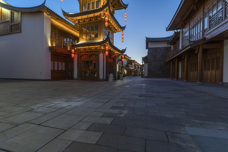 Night view of Lijiang, China - HDRi Maps and Backplates