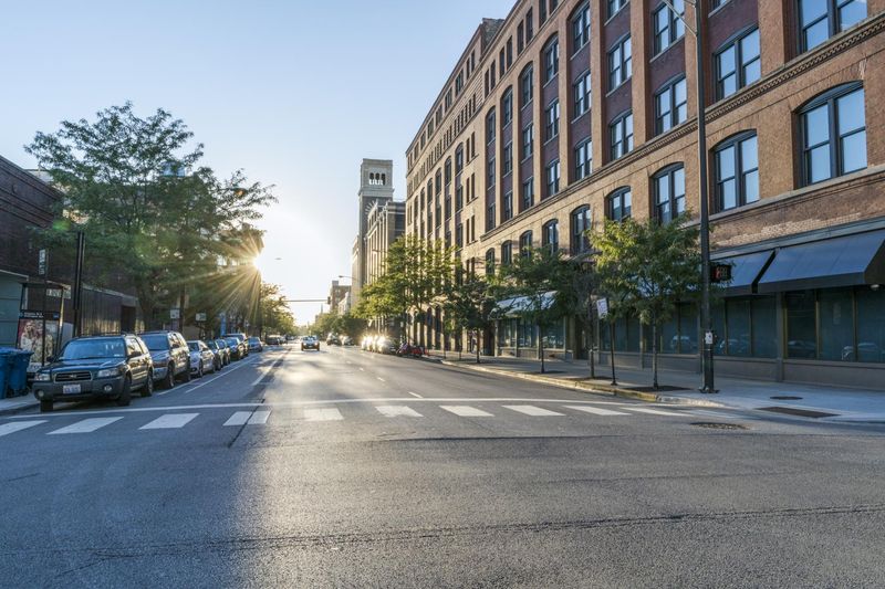 Chicago City Skyline at Dawn - HDRi Maps and Backplates