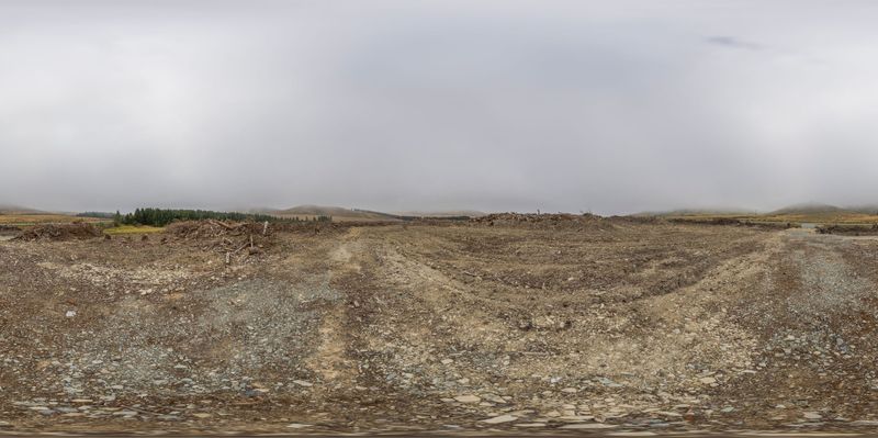 Foggy Road Through New Zealand's South Island HDRi Maps and Backplates