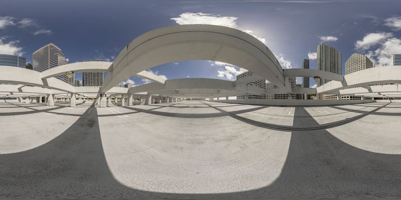 Aerial Cityscape of Miami Beach, Florida HDRi Maps and Backplates