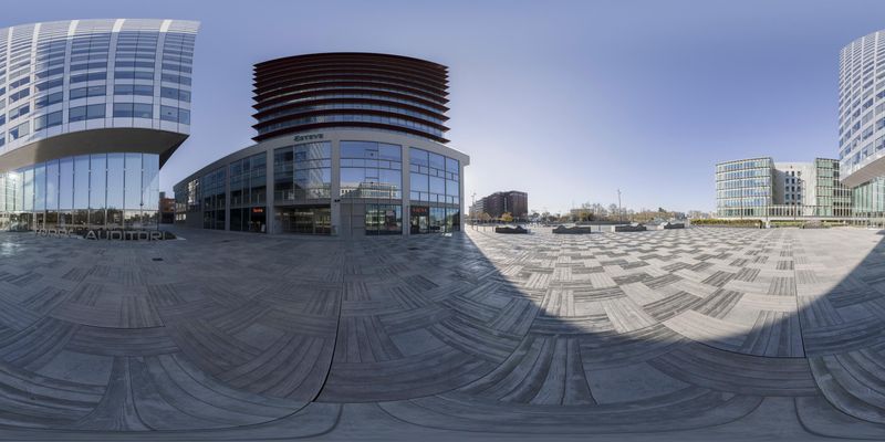 Modern Architecture in Barcelona, Spain HDRi Maps and Backplates