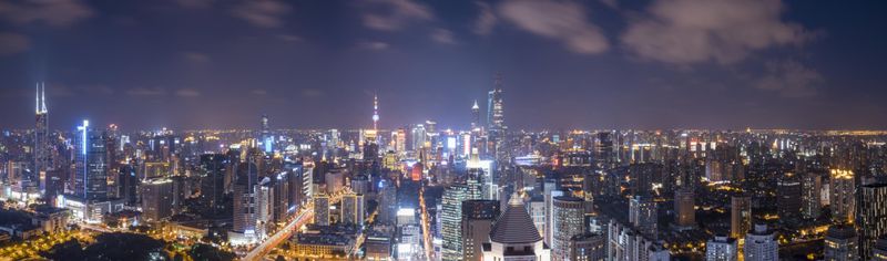 Shanghai Skyline at Dawn HDRi Maps and Backplates