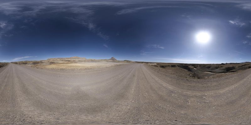 Straight Down the Road in Utah's Desert Landscape - HDRi Maps and ...